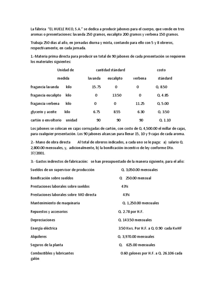 "El Huele Rico, S.a." C.d.final | PDF