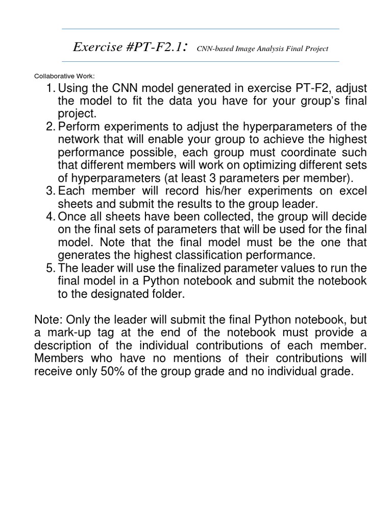 Lab Exercise PT-F2.1 (CNN Image Analysis - Collaborative) PDF | PDF