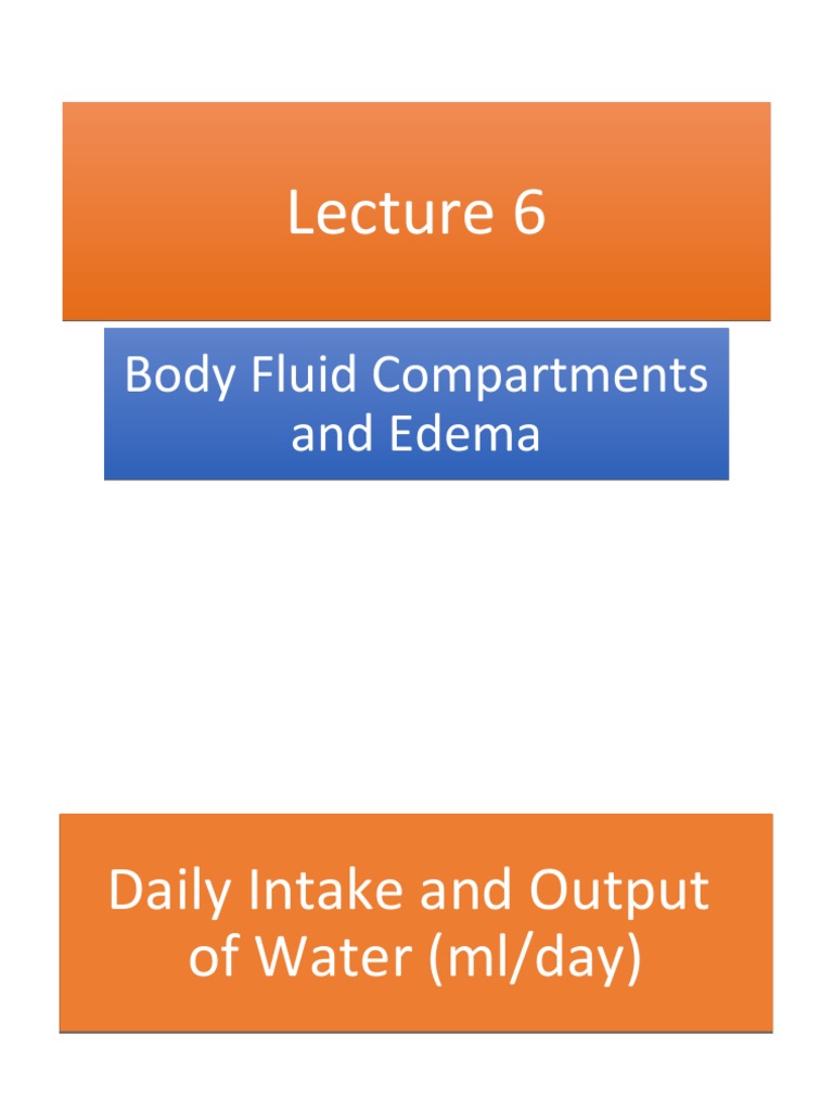 Body Fluid Physiology and Edema | PDF | Edema | Animal Anatomy