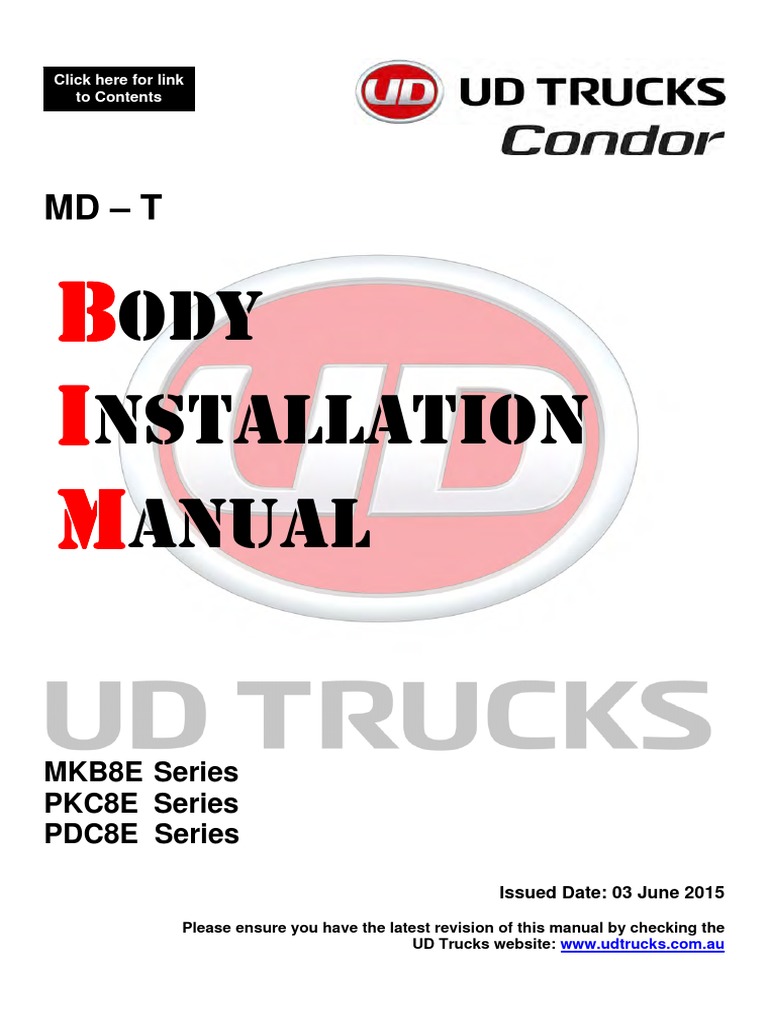 Condor Body Installation Manual | PDF | Truck | Headlamp