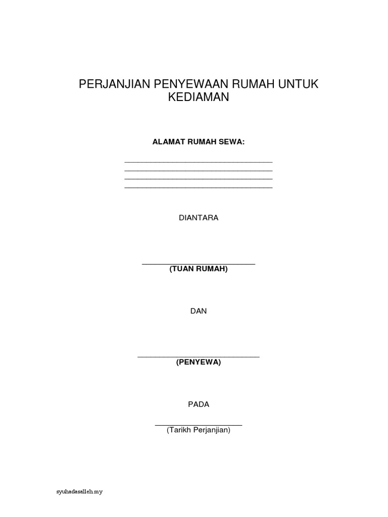 contoh-surat-perjanjian-sewa-rumah | PDF