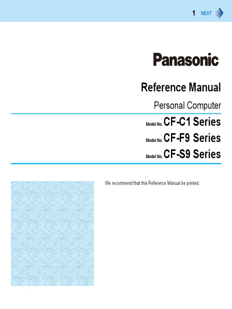 Toughbook CF c1 f9 s9 Reference Manual | PDF | Computer Monitor | Computer Keyboard