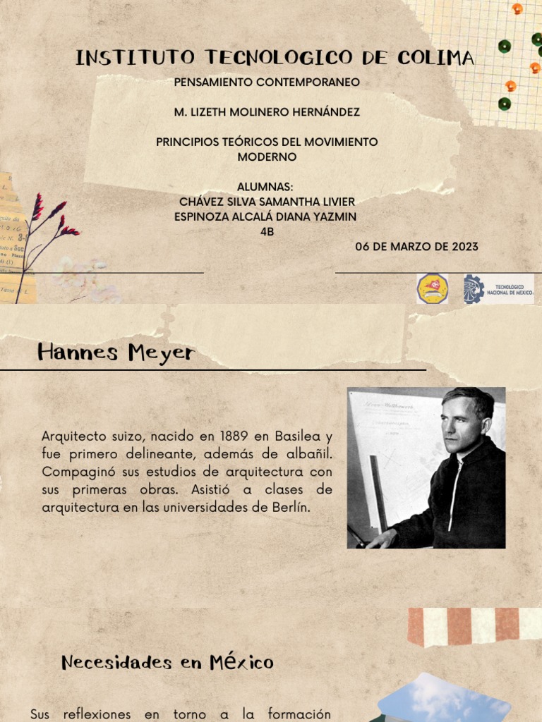 Hannes Meyer y su legado en México | PDF | Ciencias sociales