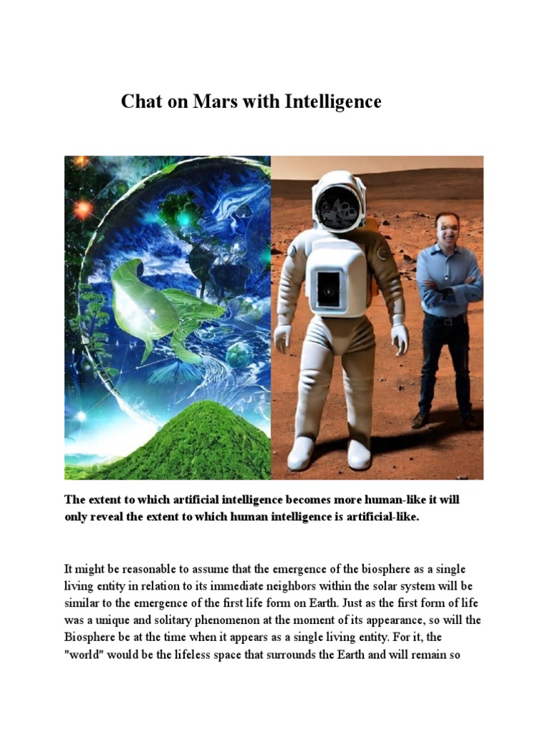 Chat On Mars With Intelligence | PDF | Intelligence (AI) & Semantics ...