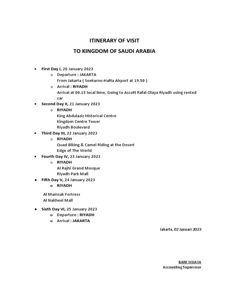 Contoh Perjalanan Wisata Tour Pdf