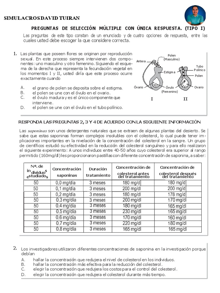 Simulacro de 24 Preguntas de Ciencias Naturales Con Respuestas | PDF ... Simulacro de 24 Preguntas de Ciencias Naturales Con Respuestas | PDF ...