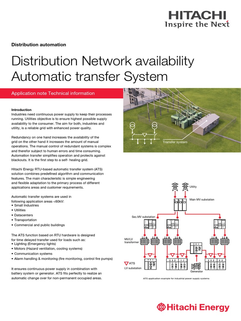 RTU500 ATS Application Note 1KGT151087 A4 PDF | PDF | Electrical Grid | Electrical Substation