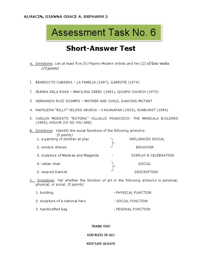 Assessment Task No.6 | PDF