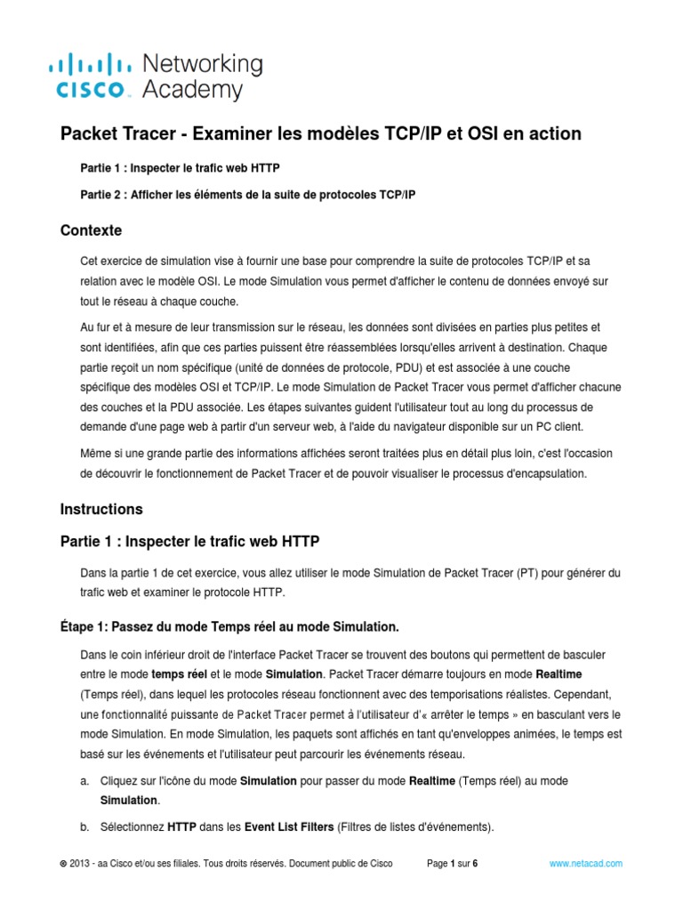 Modèles TCP/IP et OSI en Action | PDF | Internet | Internet et Web