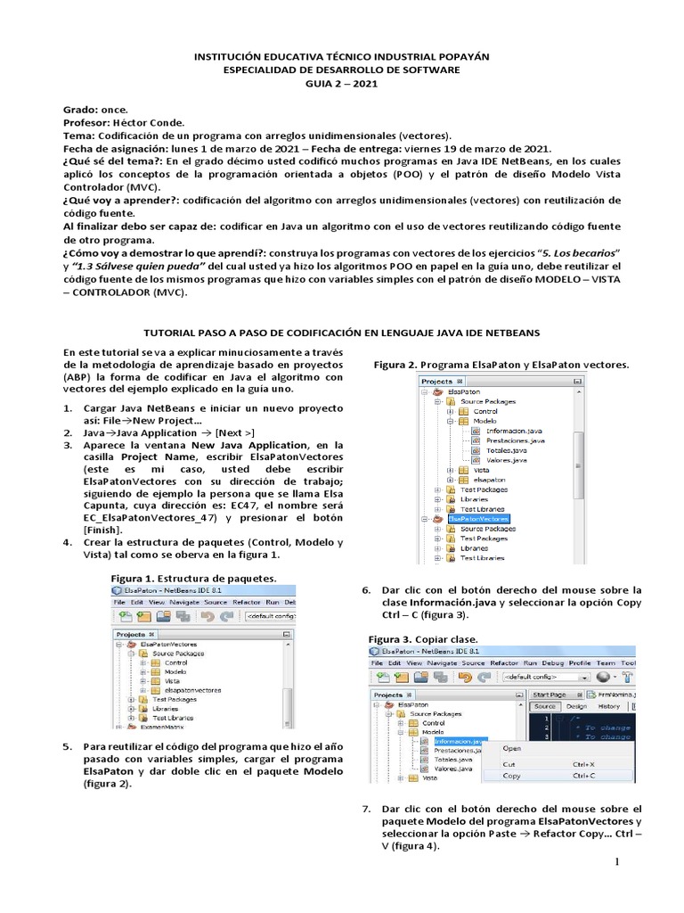 Guía 2 DeSoft 11B - 2021 PDF | PDF | Java (lenguaje de programación ...