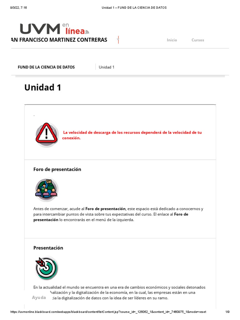 Unidad 1 - FUND DE LA CIENCIA DE DATOS | Descargar gratis PDF | Big Data | Ciencia de datos