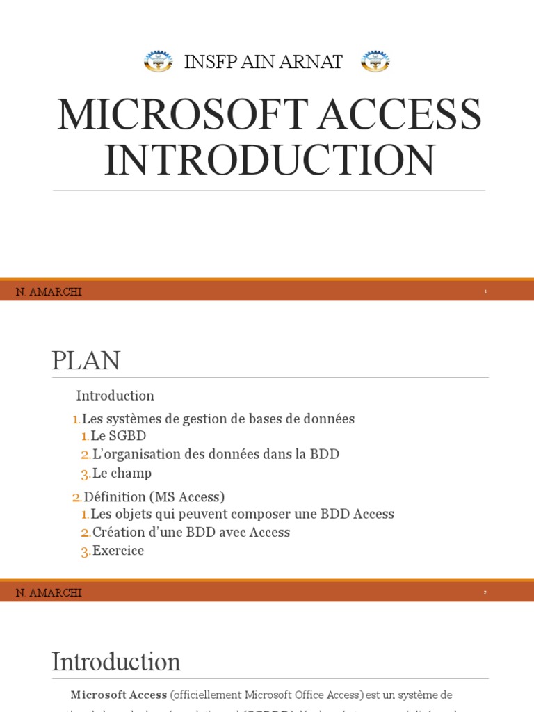 MICROSOFT ACCESS Cours 1F | PDF | Bases de données | Microsoft Access
