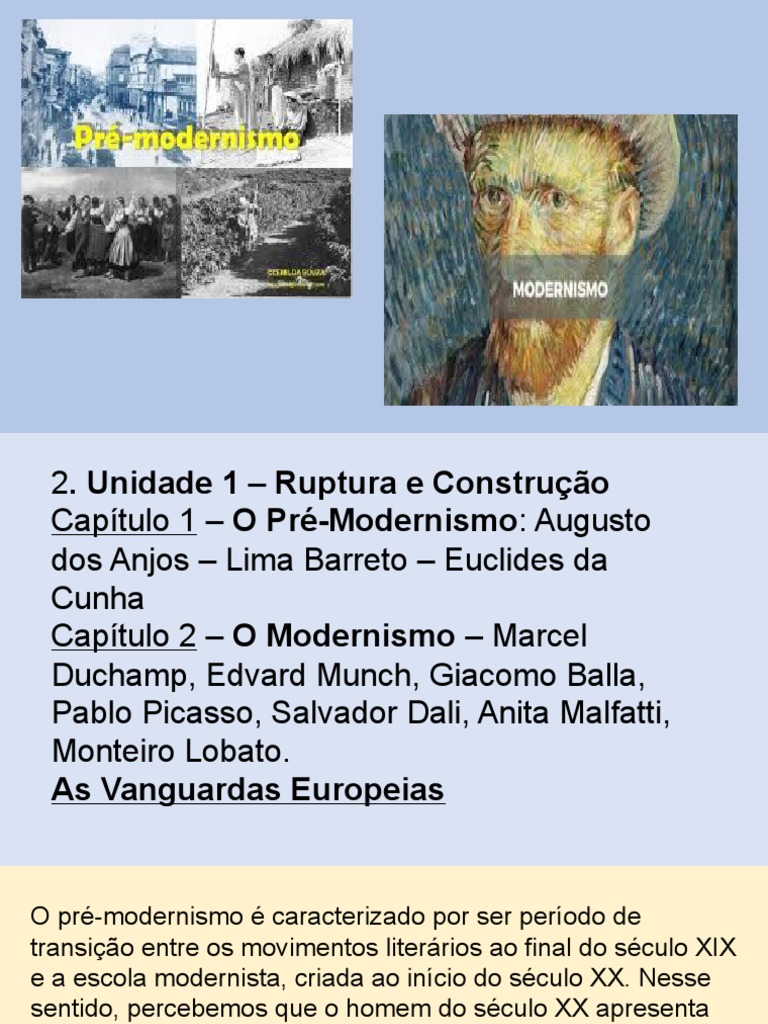 Pré Modernismo | PDF | Pablo Picasso | Simbolismo (artes)