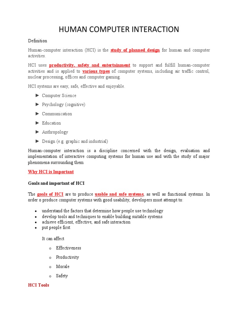 Midterm Hci Pdf Usability Human Computer Interaction