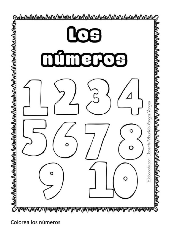 Colorea Los Números | PDF