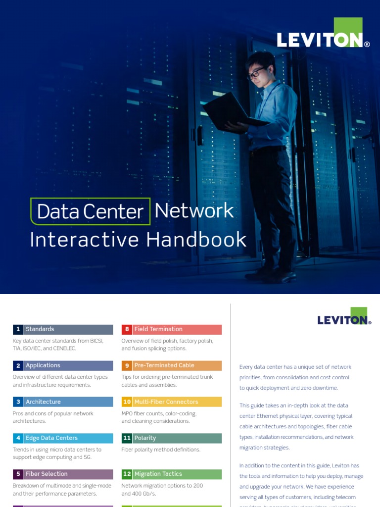Leviton DataCenterNetworkInteractiveHandbook PDF | PDF | Computer Network | Data Center