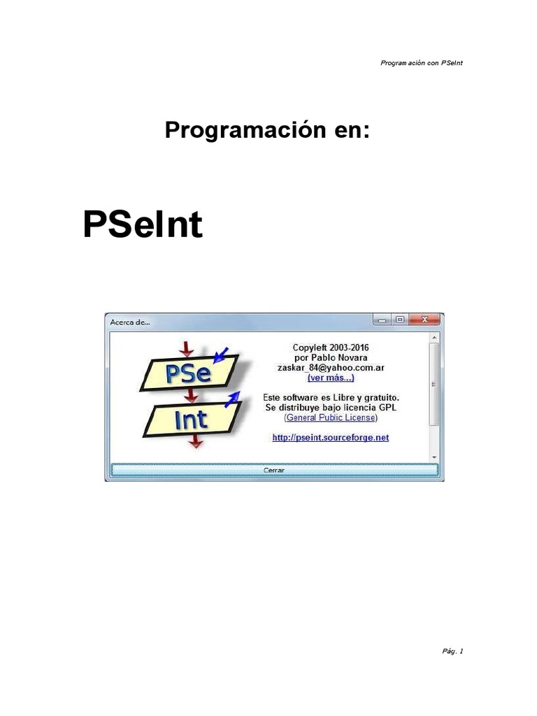 Manual PSeInt Completo | PDF | Lenguaje de programación | Programación de computadoras