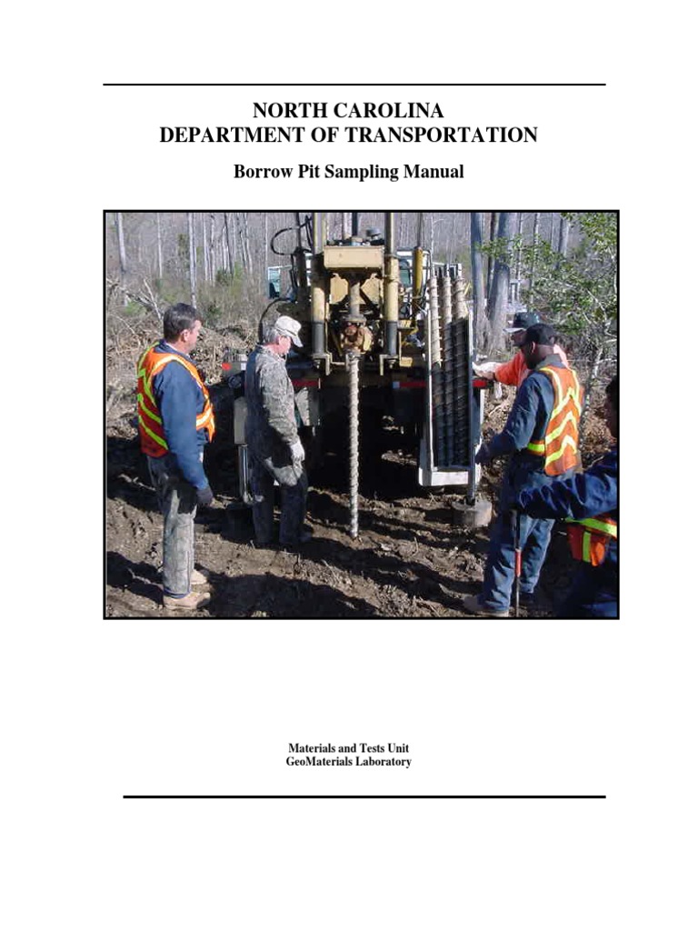 North Carolina Borrow Pit Sampling Guide | PDF | Silt | Clay
