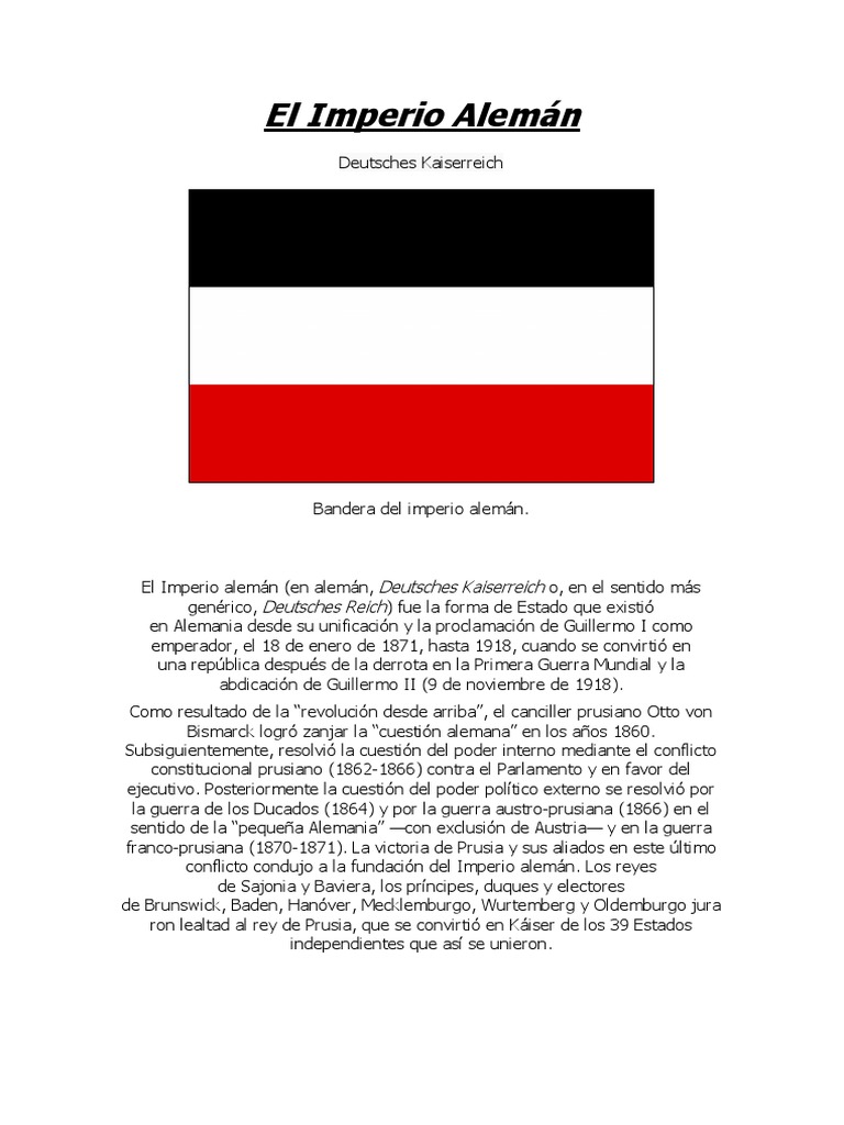 El Imperio Aleman PDF | PDF | imperio Alemán | Wilhelm Ii