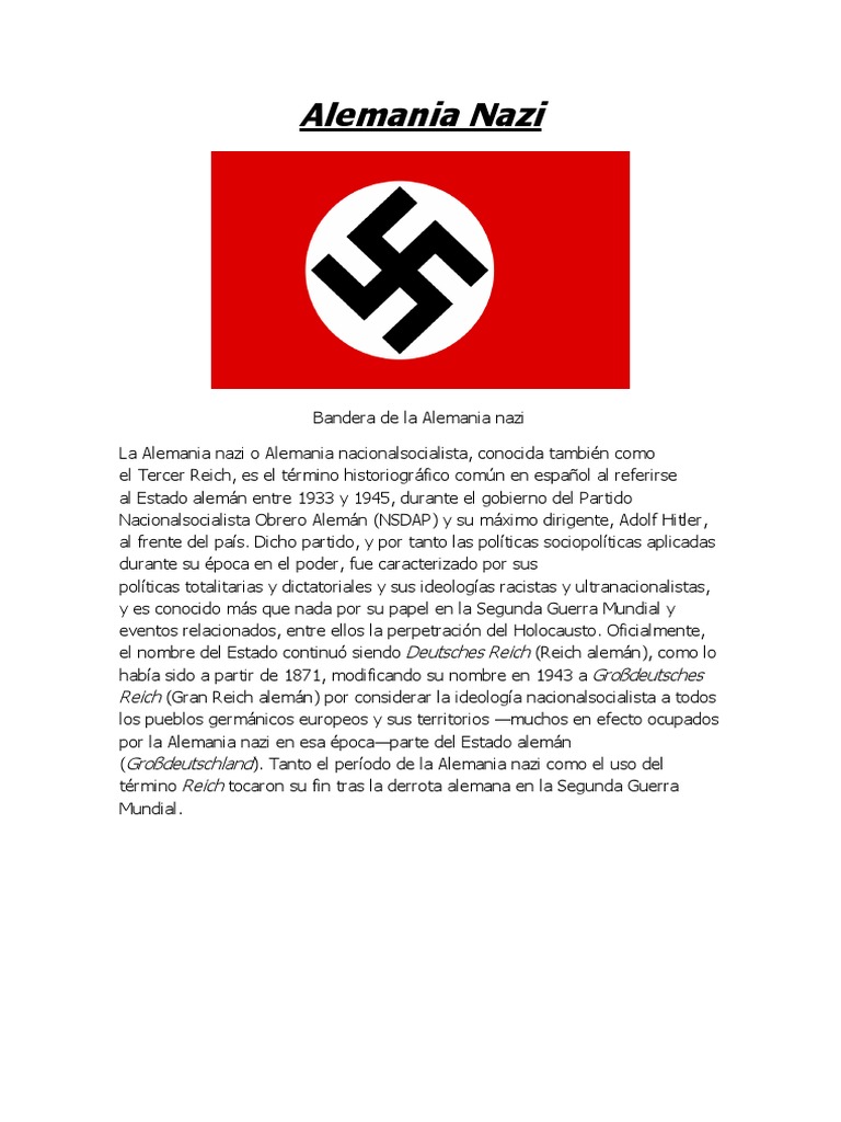 Alemania Nazi PDF | PDF | Alemania nazi | Adolf Hitler