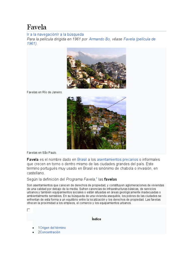 Favela 3 | PDF | Historia