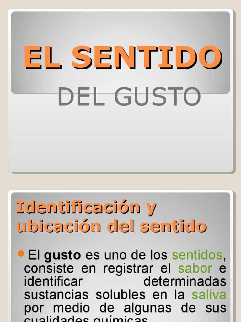 El Gusto | PDF | Gusto | Sabor