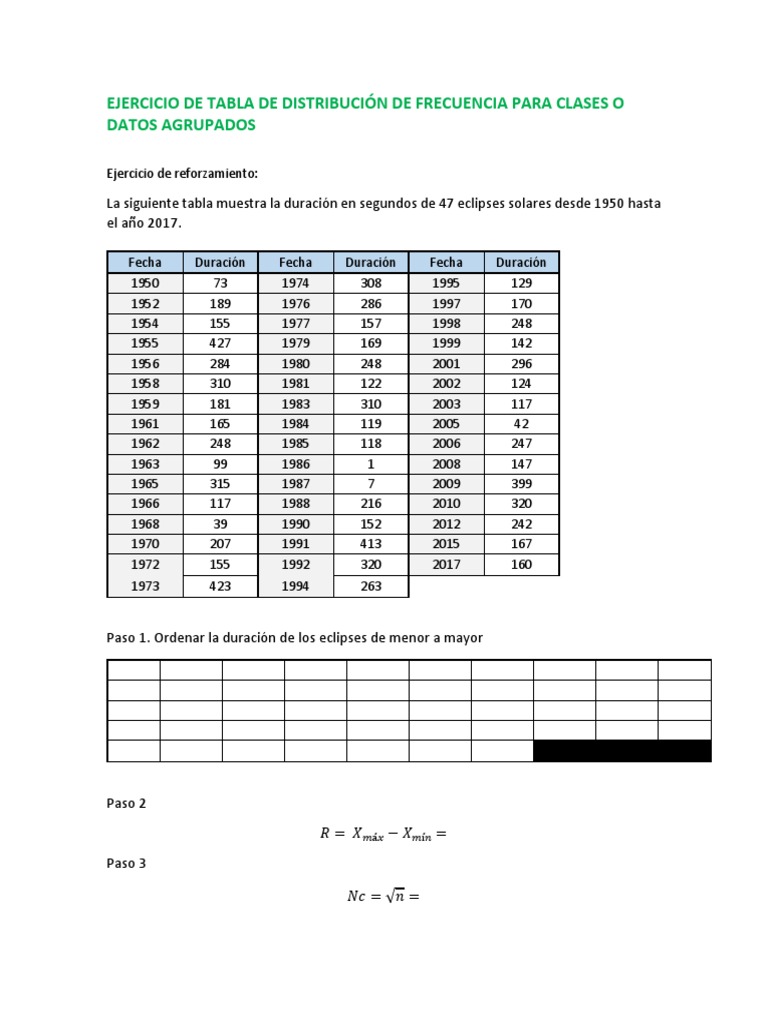 2° Ejercicio Datos Agrupados | PDF