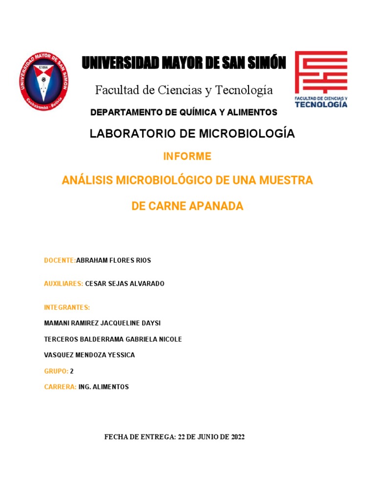 Informe Micro | PDF | Carne | Alimentos