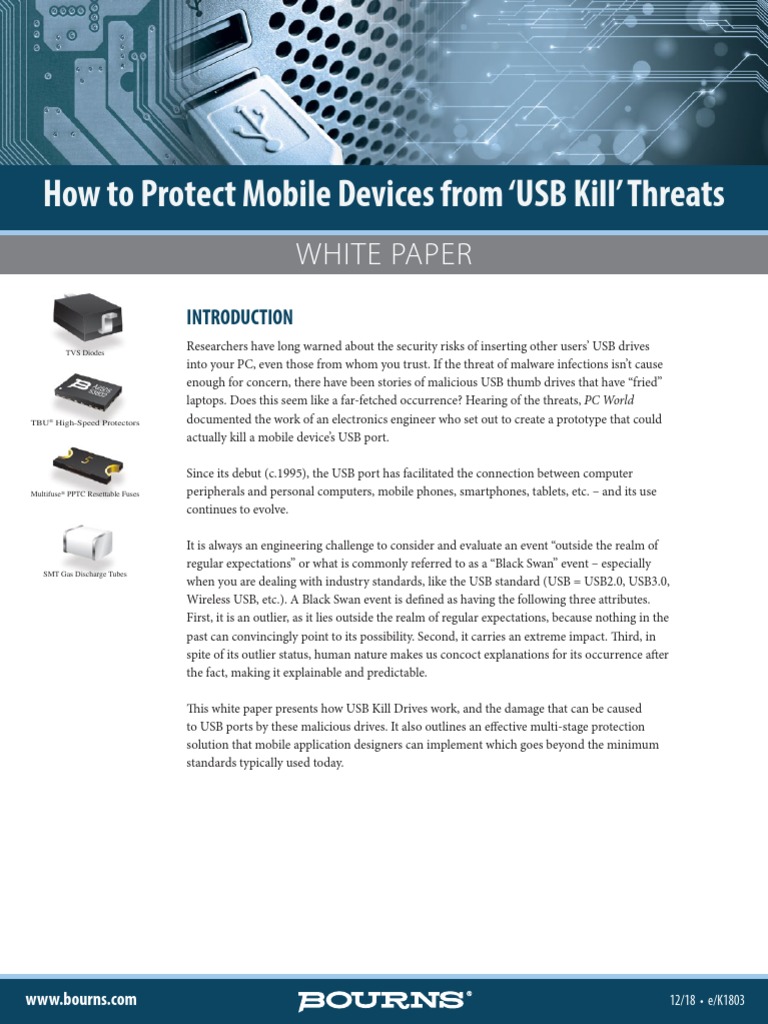 How To Protect Mobile Devices From Usb Kill Threats White Paper PDF ...