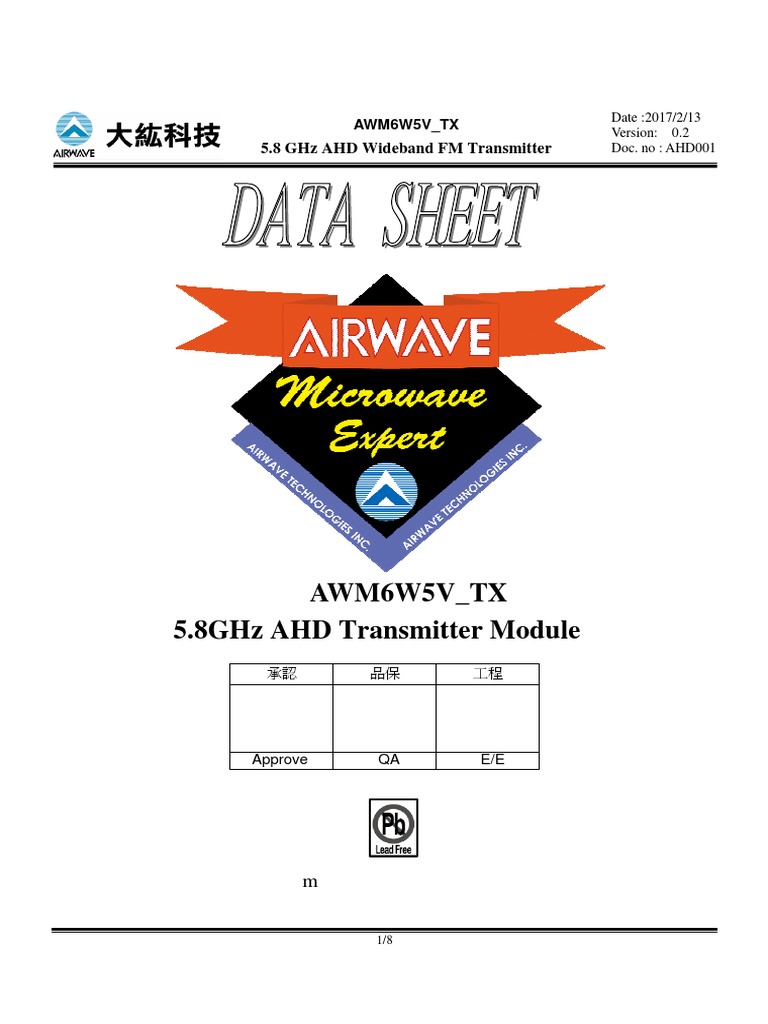 Awm6w5v TX | PDF | Frequency Modulation | Broadcast Engineering