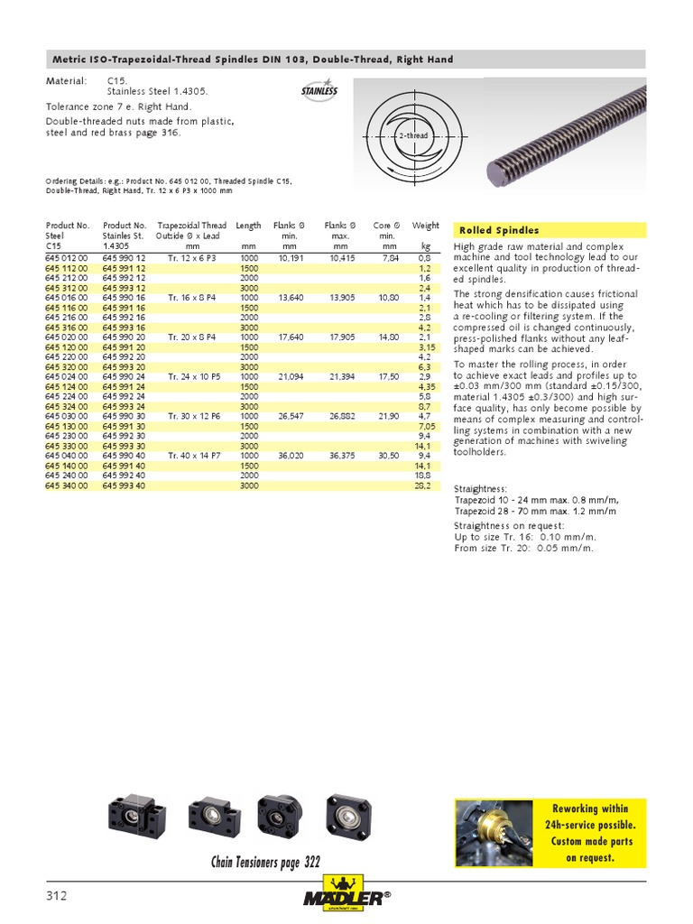 DIN 103 Double Thread | PDF | Materials | Building Engineering