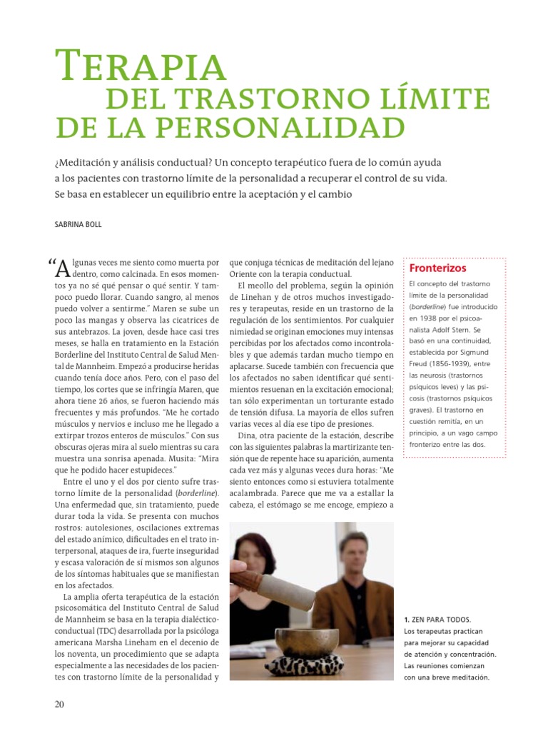 Terapia Del Transtorno Del Limite de Personalidad | PDF | Trastorno ...