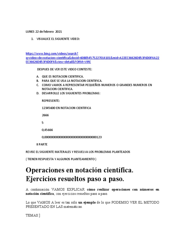 Notacion | PDF | Exponenciación | Multiplicación