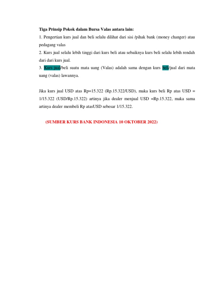 Konversi Mata Uang dan Kurs Valas | PDF | Kajian Bahasa Asing | Metode ...