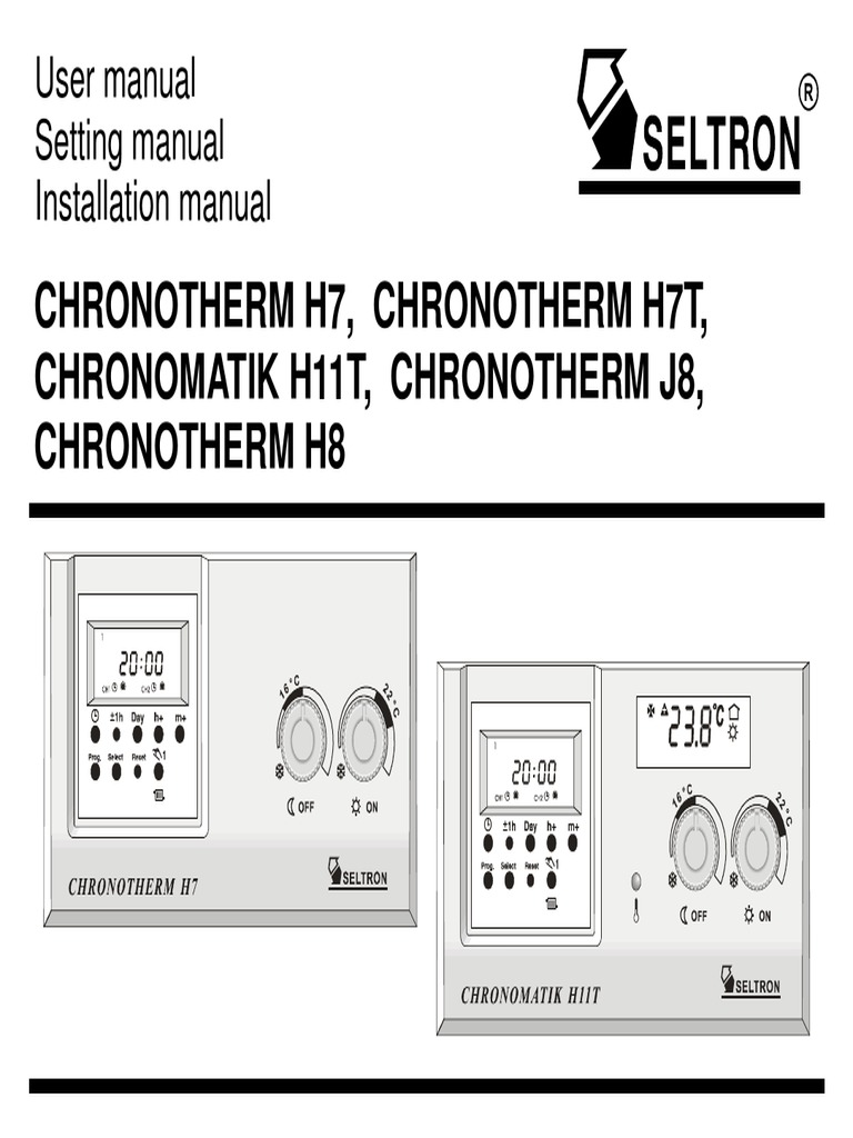 Chronotherm h7, h7t, h11t, j8, h8 - Seltron Controllers | PDF ...
