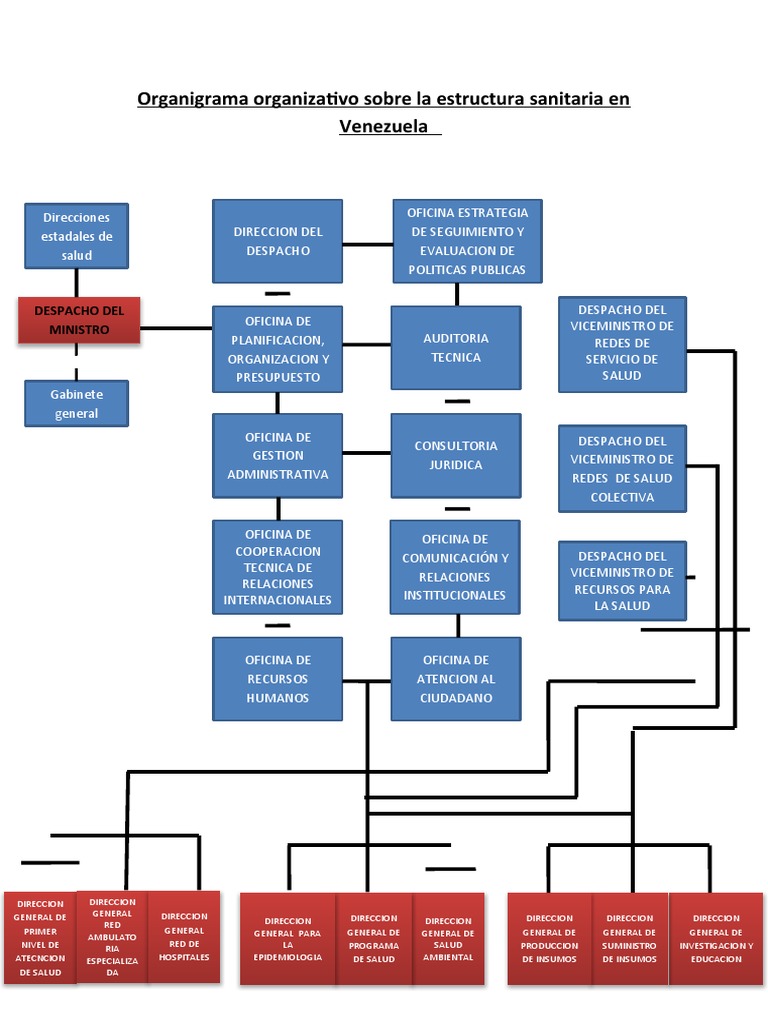 Organigrama Organizativo Sobre La Estructura Sanitaria en Venezuela | PDF | Business