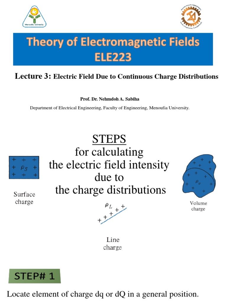 Electric Field from Charge Distributions | PDF | Electric Field ...