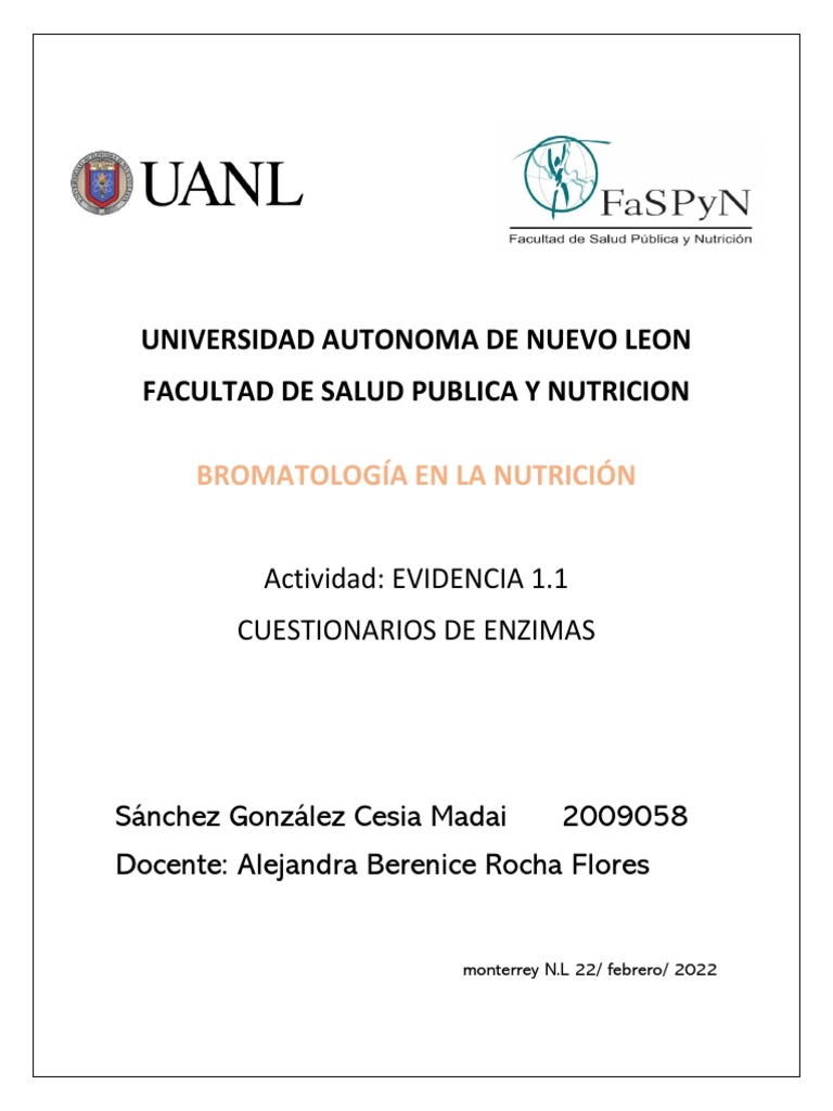 CMSG - Cuestionario Enzimas - Broma | PDF | Enzima | Glucosa