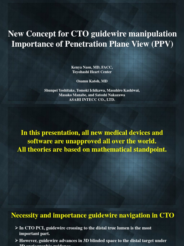A New Concept for Guidewire Navigation in CTO Interventions Using Perpendicular Projection Views ...