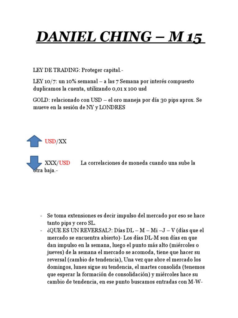 Estrategias de Trading por Daniel Ching | PDF | Economias | Mercados ...