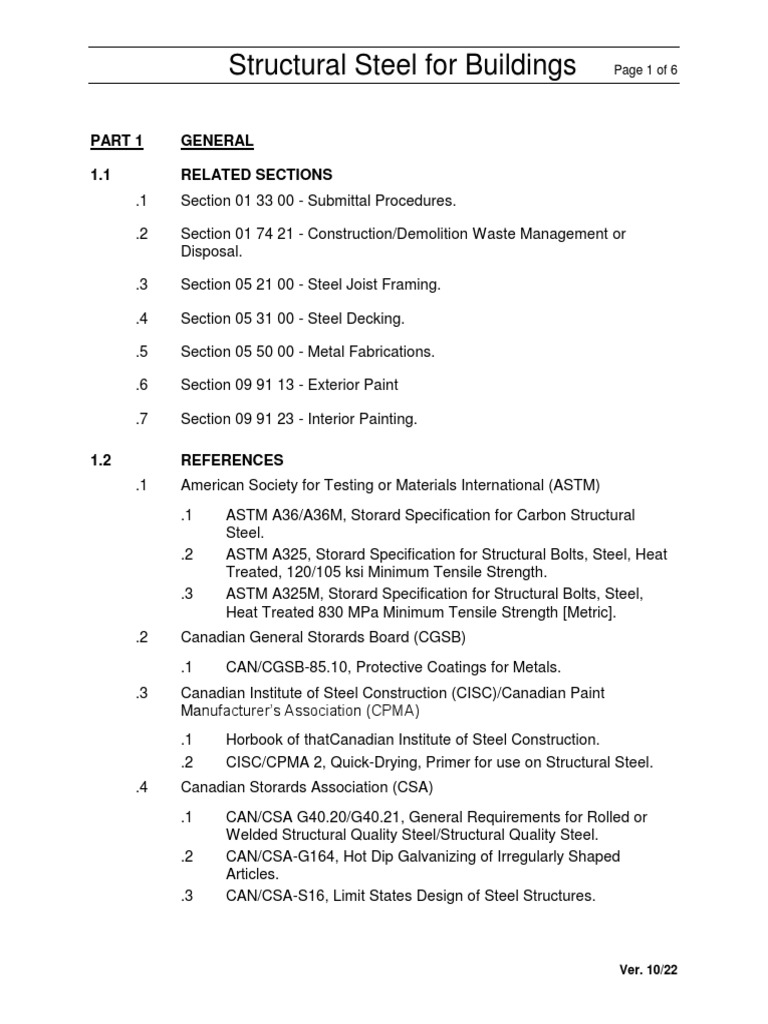 Structural Steel Specifications for Canada | PDF | Structural Steel ...