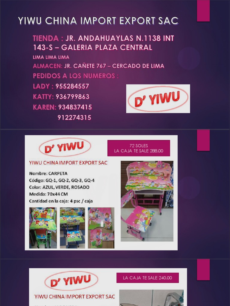 YIWU CHINA IMPORT EXPORT SAC (Dispo) 03.02 | PDF