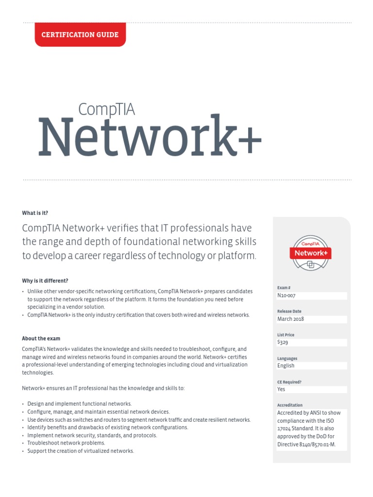 Network+ Product Guide ONLINE | PDF | Computer Network | Comp Tia