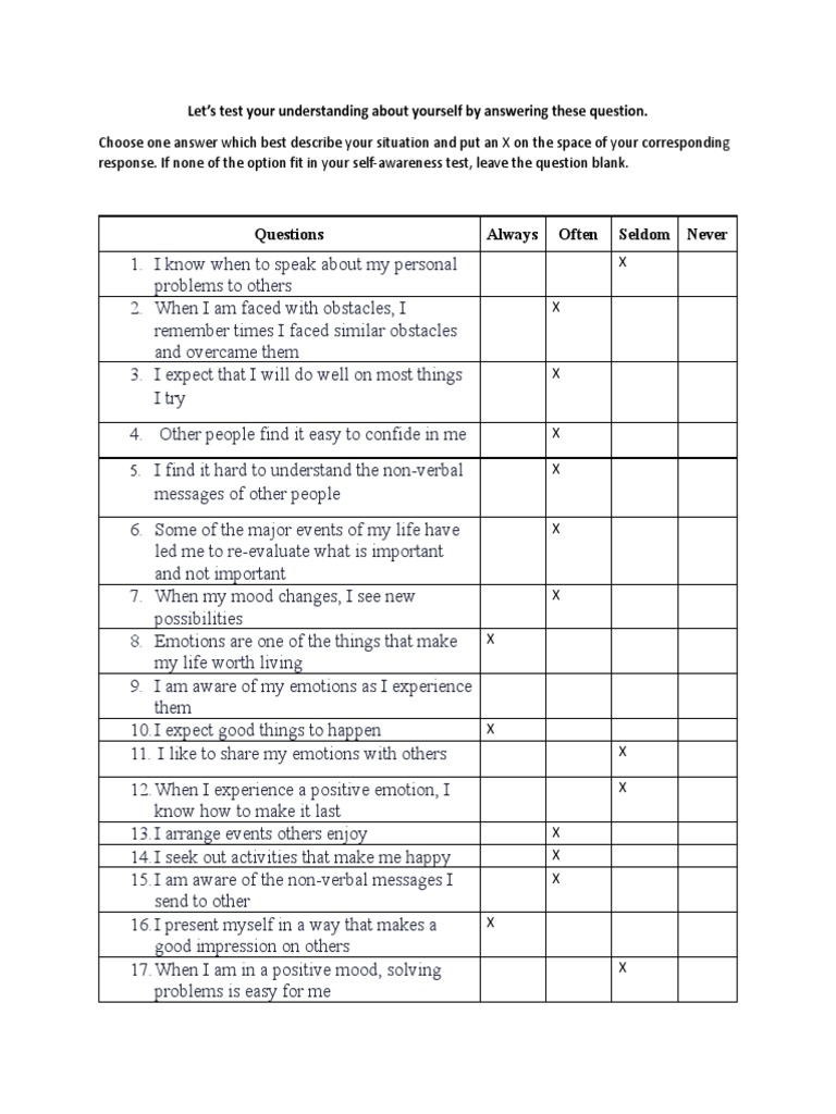 EQ Test | PDF | Emotions | Nonverbal Communication