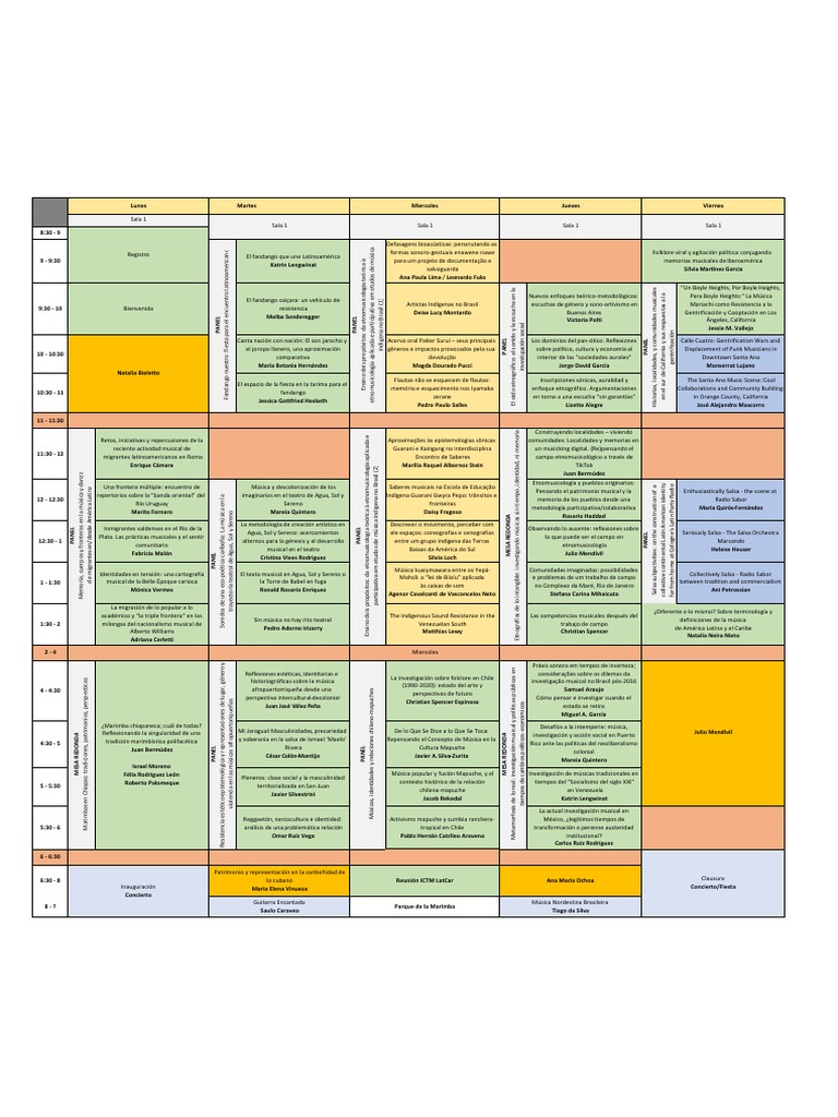 Programa Preliminar | PDF | Entretenimiento | Las artes escénicas