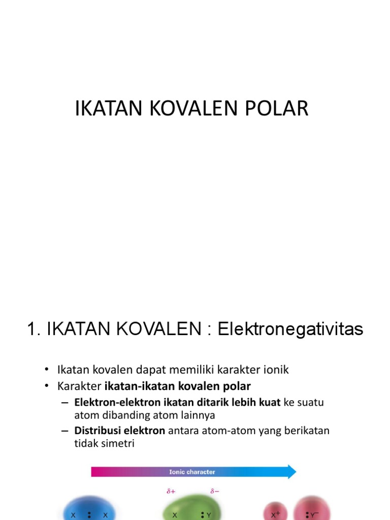 Ikatan Kovalen Polar dan Elektronegativitas | PDF | Seni