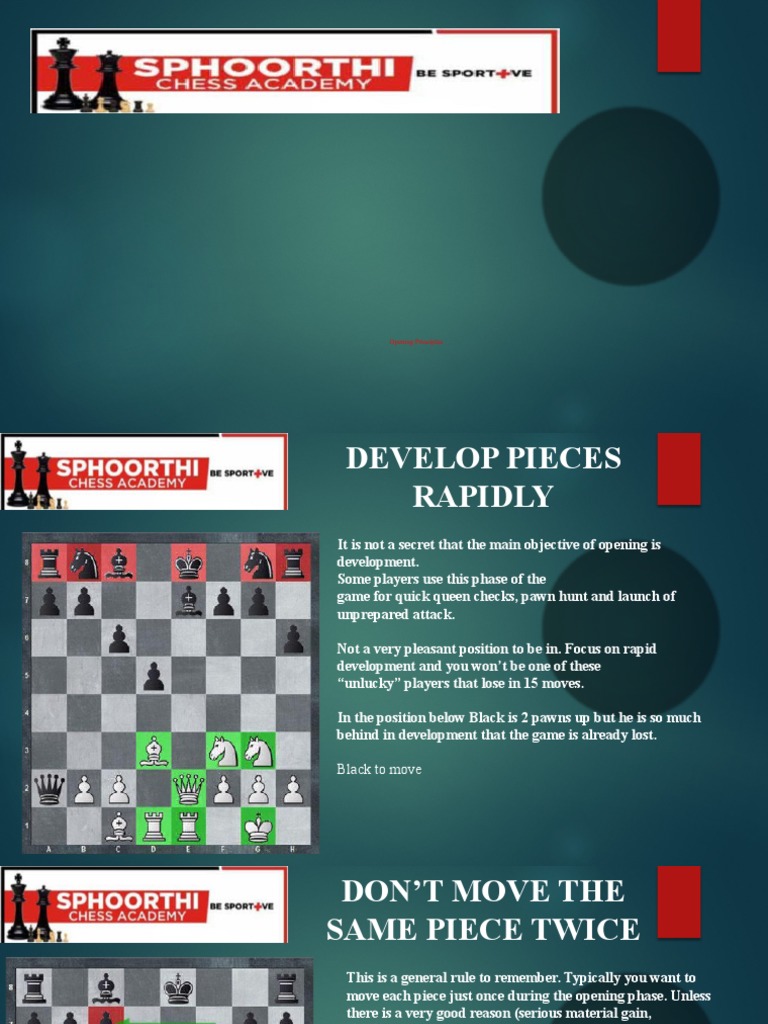 MOST IMPORTANT OPENING Principles | PDF | Game Theory | Board Games