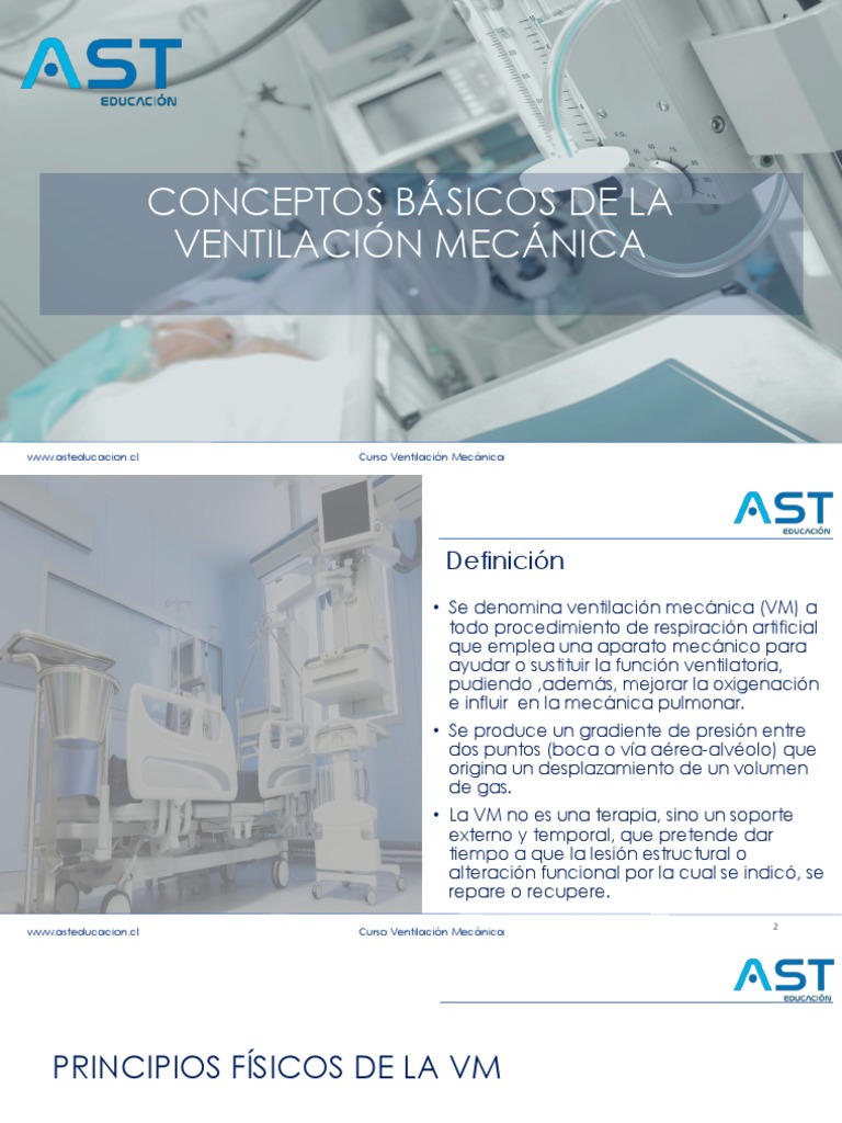 Conceptos Básicos de La Ventilación Mecánica | PDF | Sistema respiratorio | Respiración