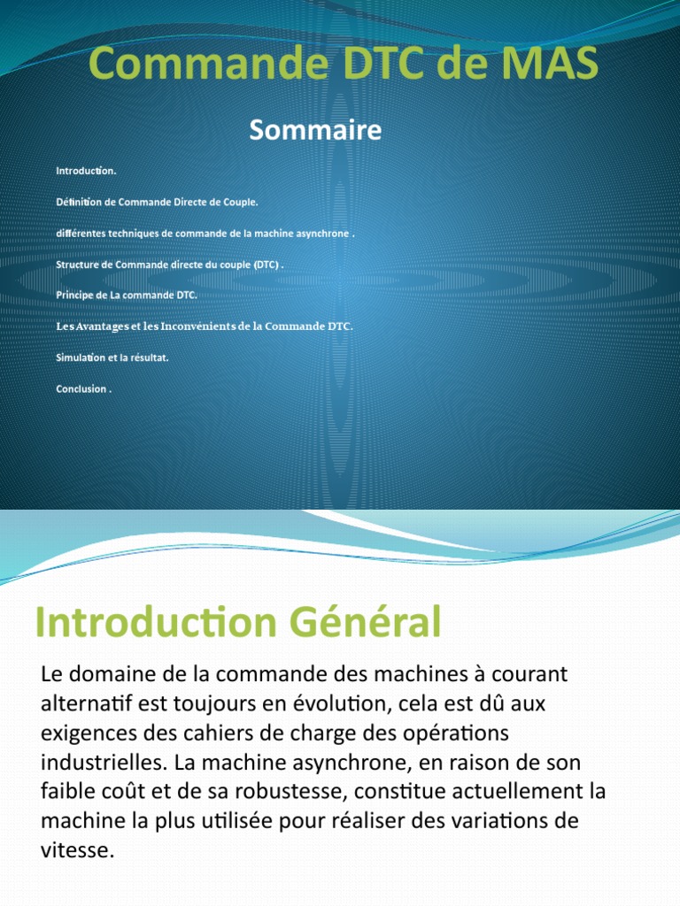 Commande DTC de MAS | PDF | Électricité | Électrotechnique