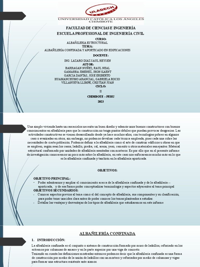 Grupo Albañileria Estructural Pdf Fundación Ingeniería Hormigón
